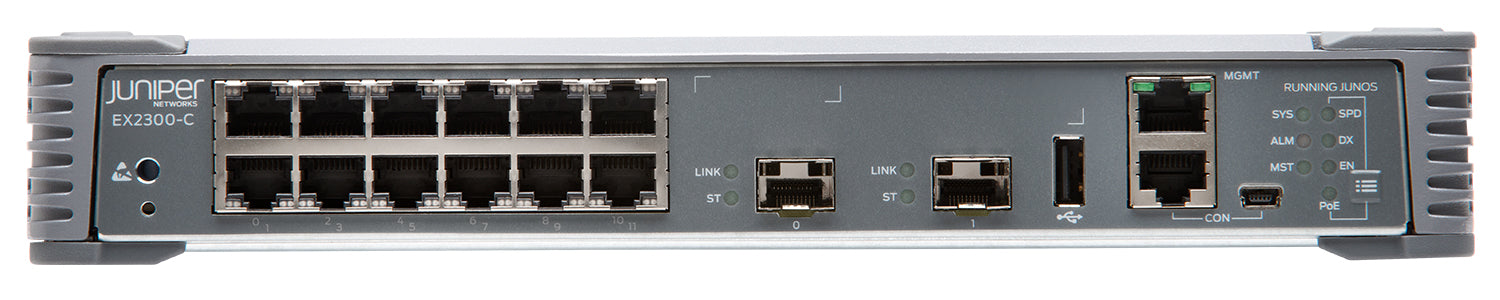 Juniper EX2300-C-12P-VC | EX2300 Series 12 x 1GbE PoE+ Ports, 2x10G SF ...
