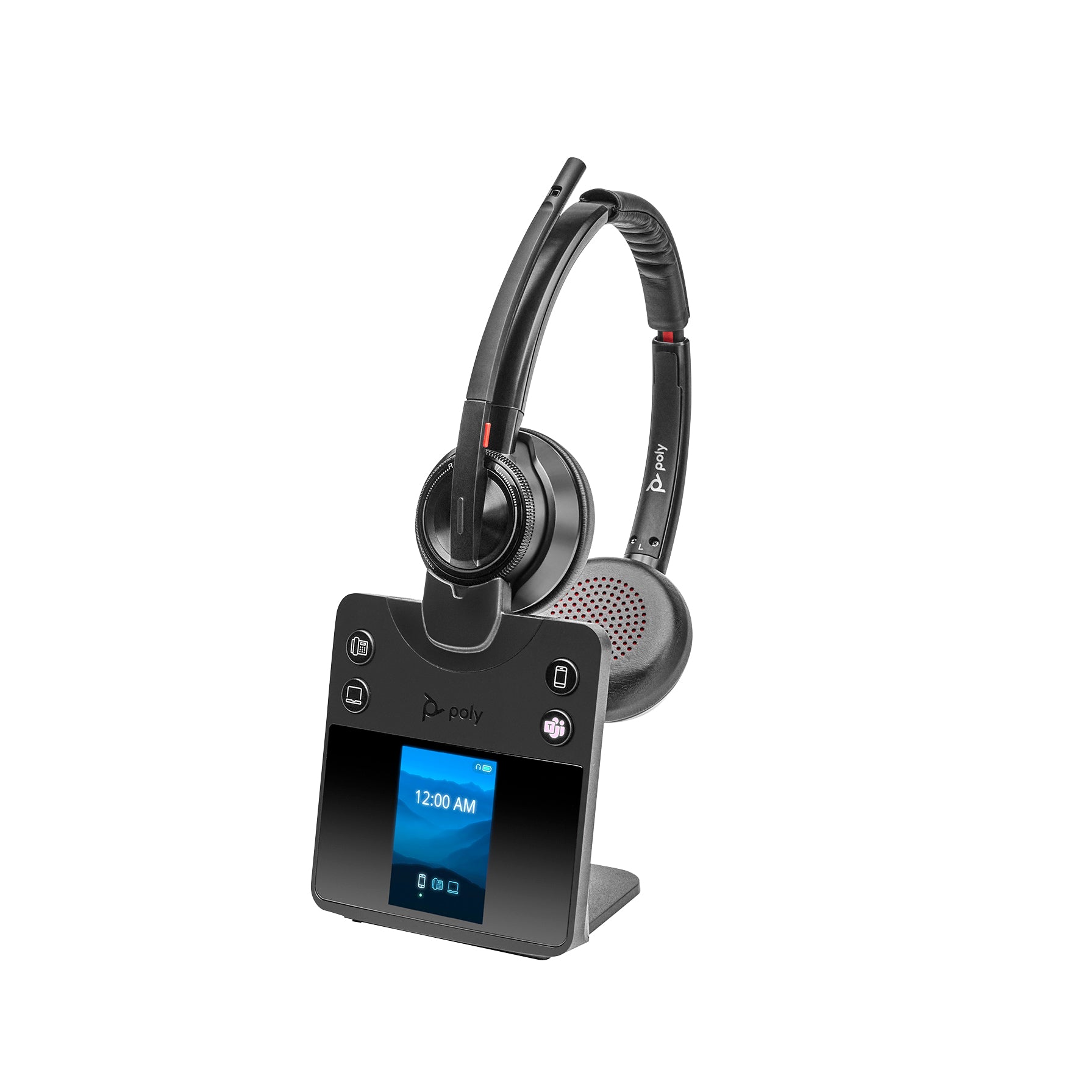Poly 8L5B3AA | Savi 8420 Office Stereo DECT Headset for Microsoft Team ...